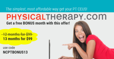 CEUs and Discounts - The Non-Clinical PT